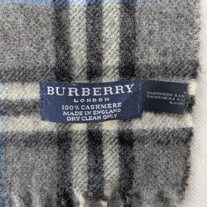 Burberry | Accessories | Burberry Iconic Check Gray Cashmere Scarf ...